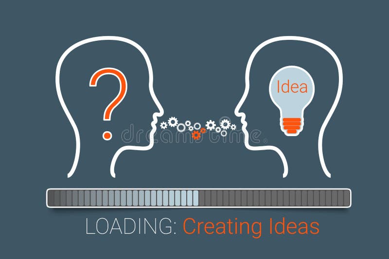 Crear idea ilustración del vector. Ilustración de ciencia - 48580695