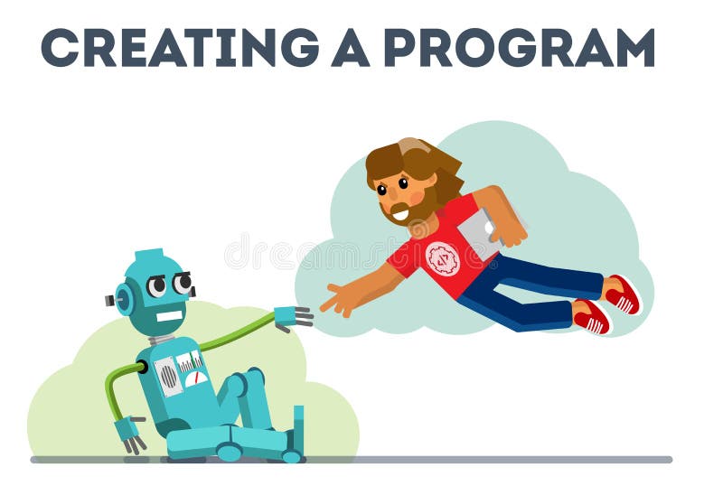 Crear un programa ilustración del vector. Ilustración de desarrollo ...