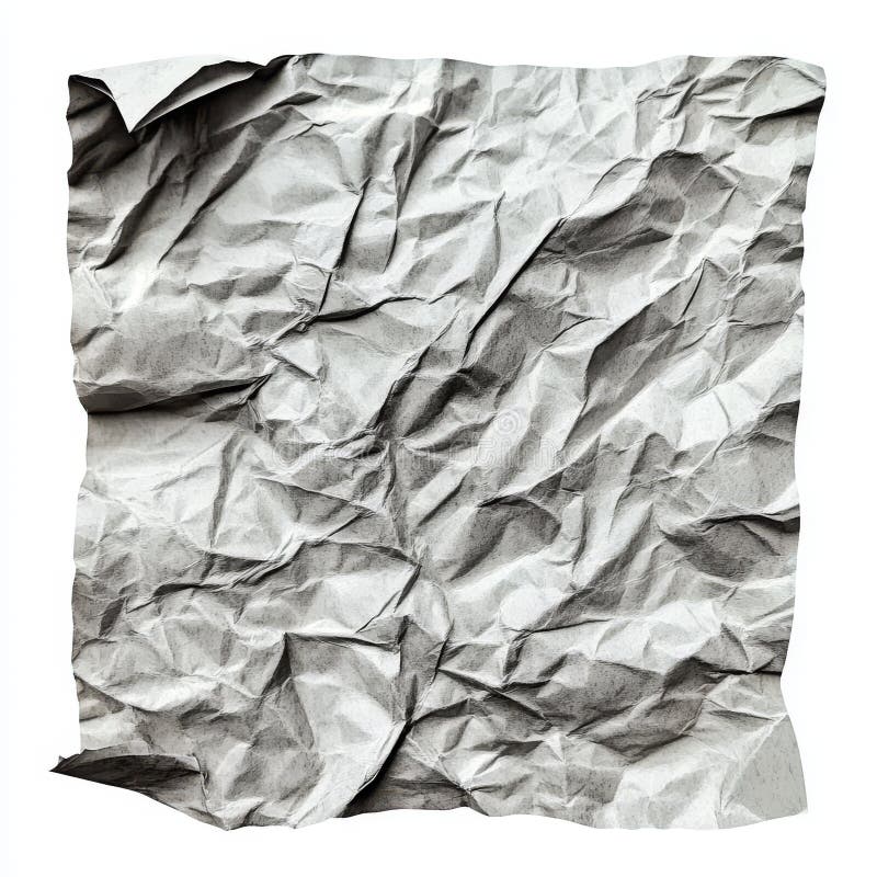 Creased Stock Paper, Empty Zone, Wall Design on a Transparent Base ...