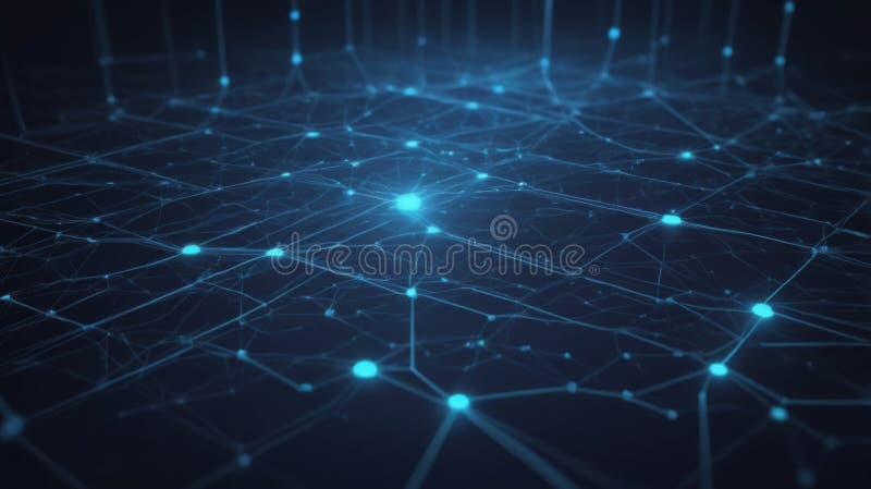 Create an Abstract Background Featuring a Network of Interconnected Digital Grids Stock ...