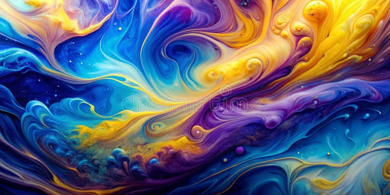 Create Abstract Fluid Art Backdrop Featuring Swirling Blue Purple and ...