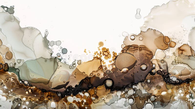 Create Abstract Fluid Art with Earth Tones and Dynamic Splashes for a ...