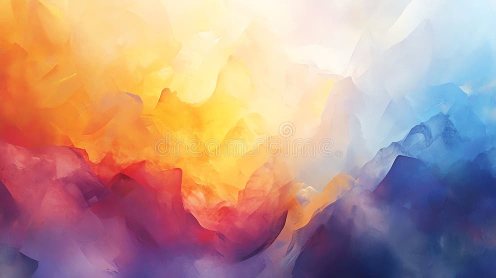 Create an Abstract Painting that Blends Flat, Geometric Shapes with ...