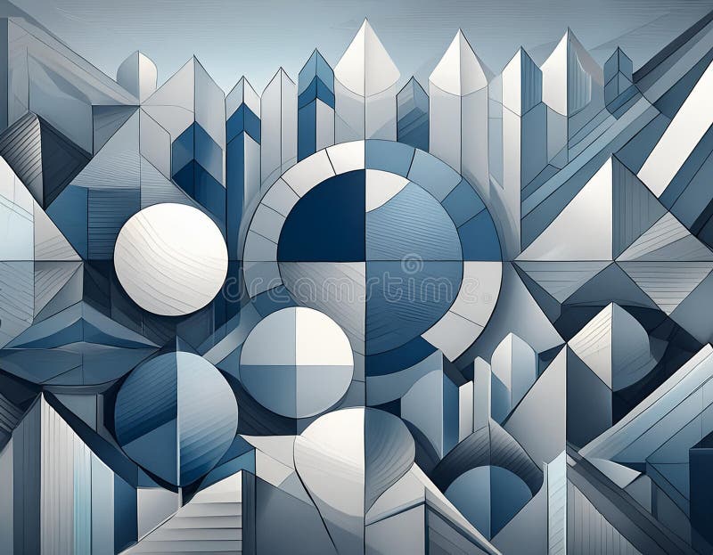 Create an Abstract Piece of Art Based on Clean, Geometric Shapes. Use ...