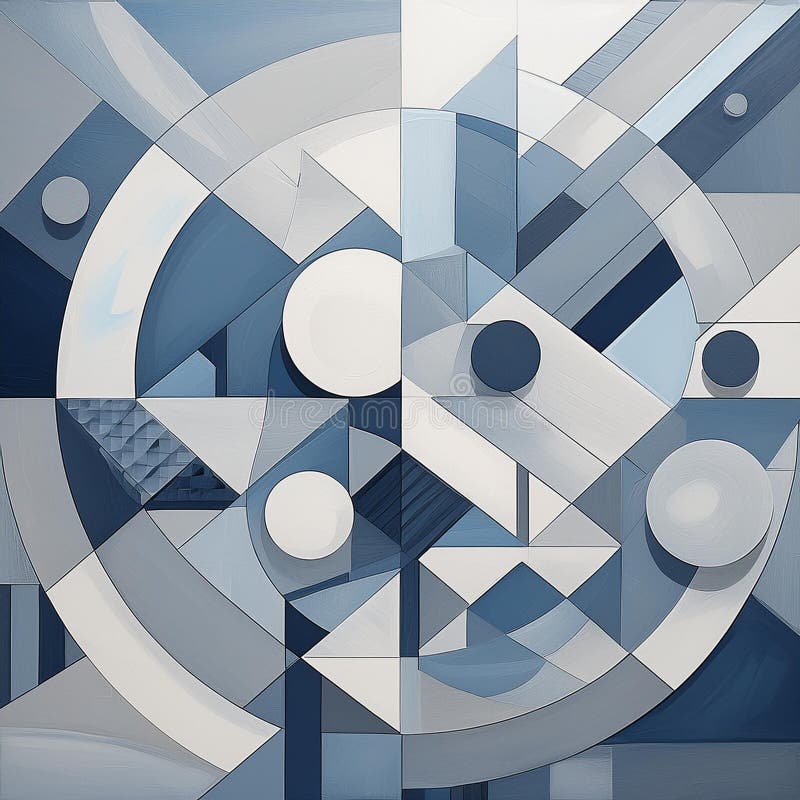 Create an Abstract Piece of Art Based on Clean, Geometric Shapes. Use ...