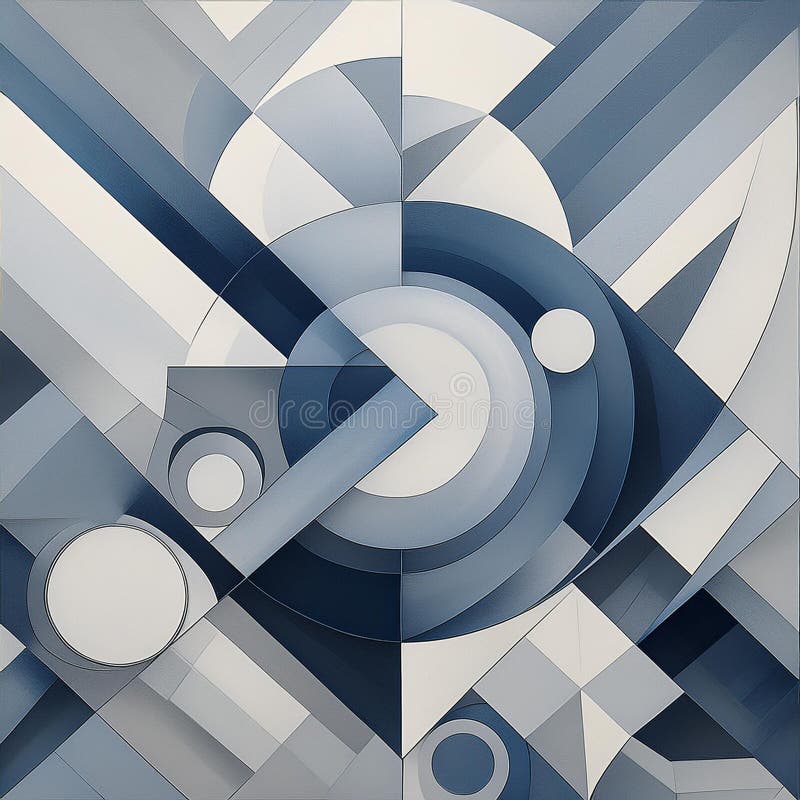 Create an Abstract Piece of Art Based on Clean, Geometric Shapes. Use ...