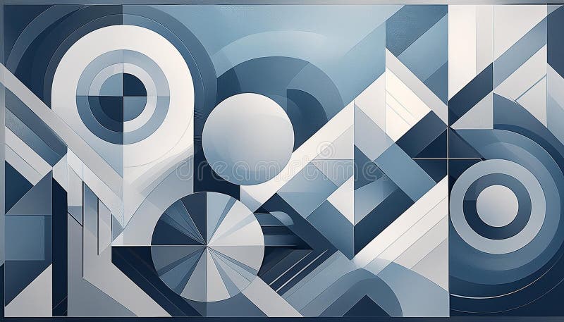 Create an Abstract Piece of Art Based on Clean, Geometric Shapes. Use ...