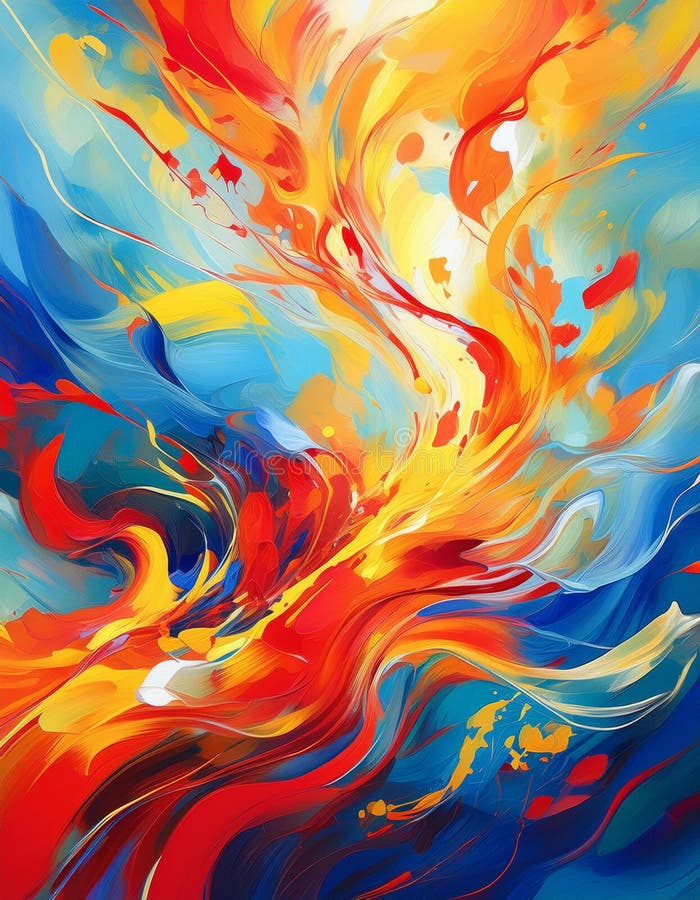 Create an Abstract Piece of Art that Conveys Dynamism and Movement. Use ...