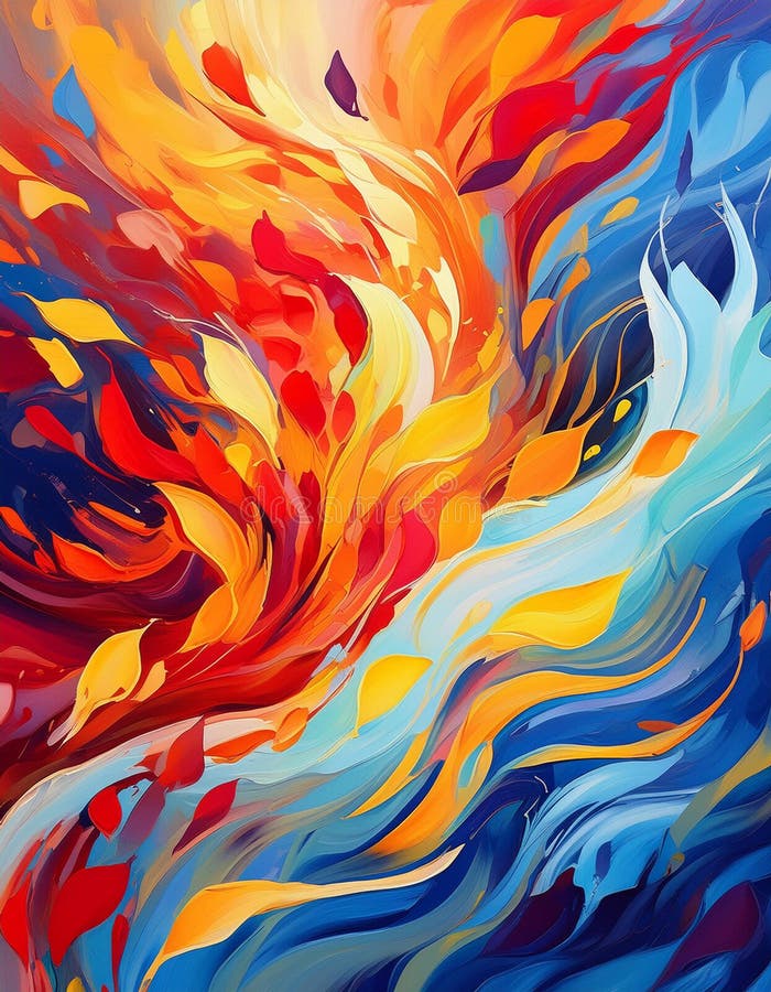 Create an Abstract Piece of Art that Conveys Dynamism and Movement. Use ...