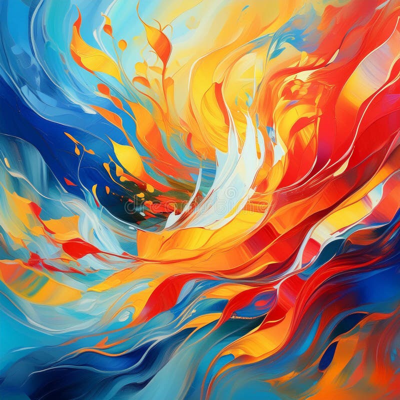 Create an Abstract Piece of Art that Conveys Dynamism and Movement. Use ...