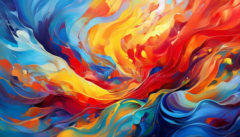 Create an Abstract Piece of Art that Conveys Dynamism and Movement. Use ...