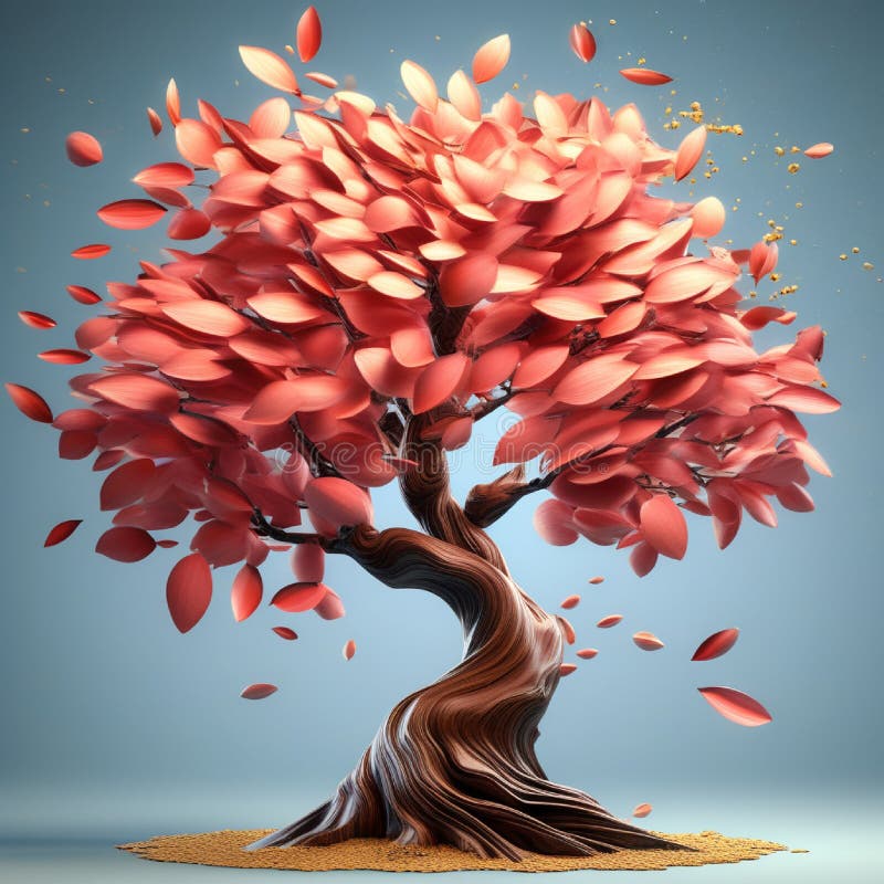 Create an Abstract Representation of an Almond Transforming into a Tree ...