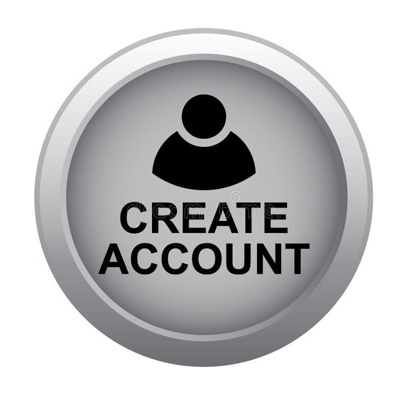 Create account button stock illustration. Illustration of login - 122391219