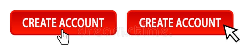 Create account button stock illustration. Illustration of flat - 122391454