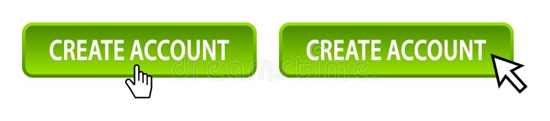Create account button stock vector. Illustration of creating - 190086167