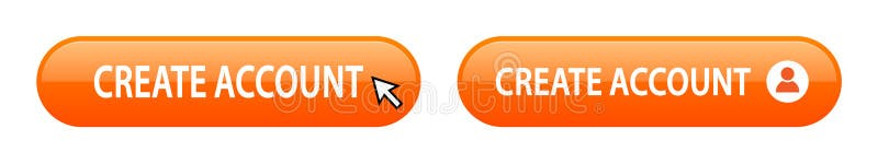 Create account button stock vector. Illustration of button - 190086240