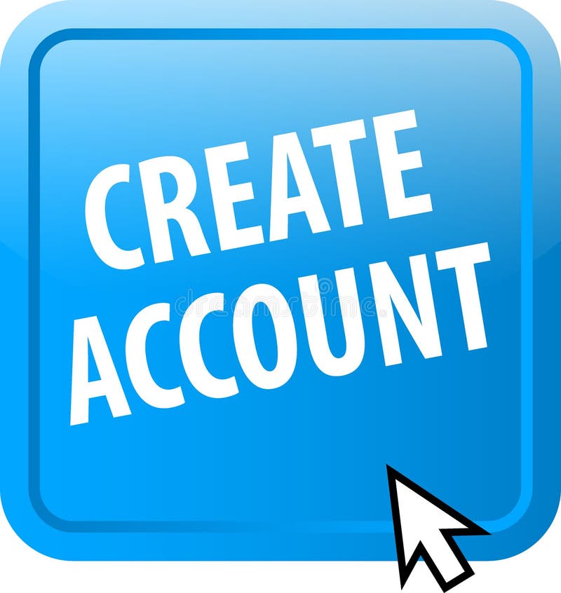 Create account button stock illustration. Illustration of cursor ...