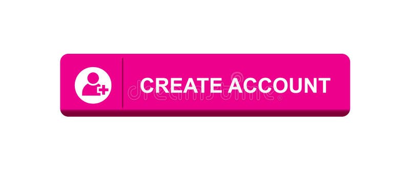 Create account button stock illustration. Illustration of flat - 122391454