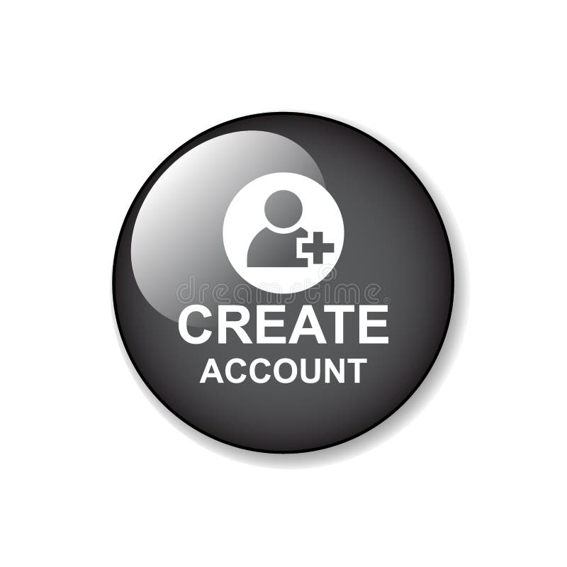 Create account button stock illustration. Illustration of isolated ...