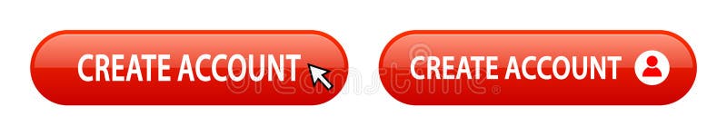 Create account button stock vector. Illustration of creating - 190086226