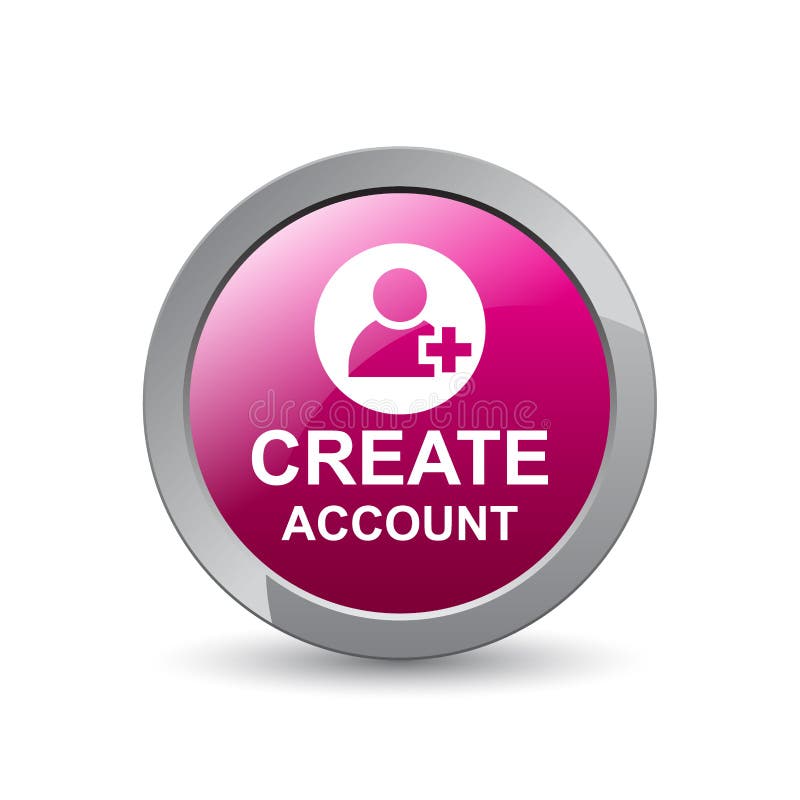 Create account button stock illustration. Illustration of computer ... Create account button stock illustration. Illustration of computer ...