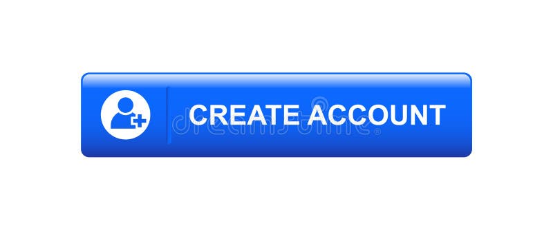 Create account button stock illustration. Illustration of flat - 122391454