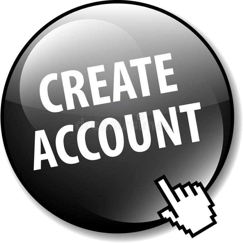 Create account button stock illustration. Illustration of buttons ...