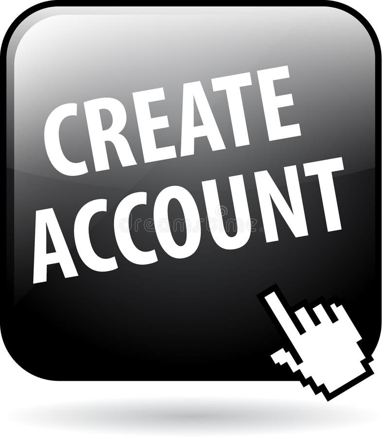 Create account button stock illustration. Illustration of graphic ...