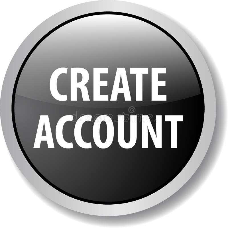 Create account button stock illustration. Illustration of members ...