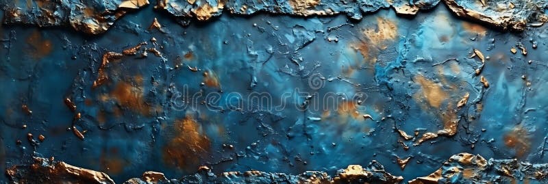 Create an Aesthetic Representation Using Blue and Gold Hues in a ...