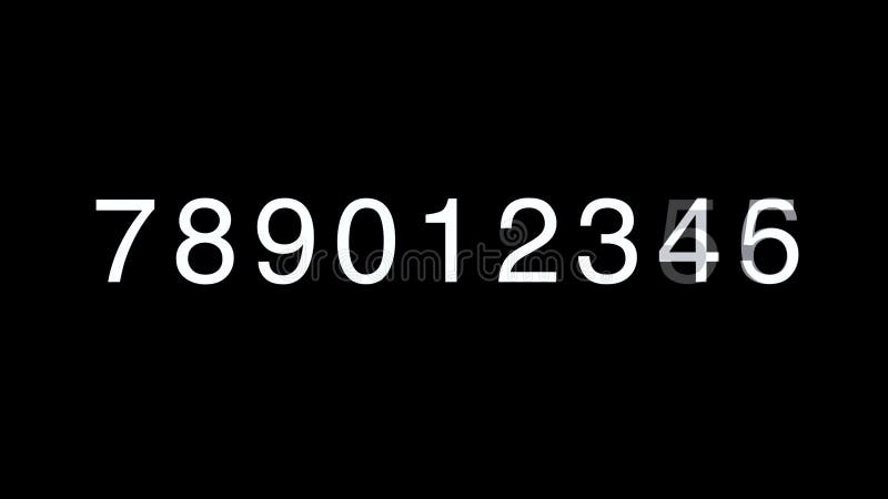 Create an Animated Numbers Sequence on a Black Background for a Digital Countdown Stock Footage ...