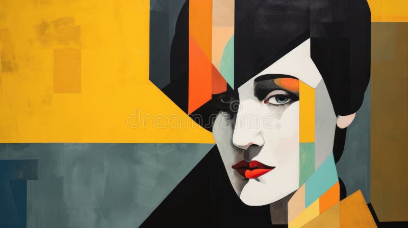 Create an Appropriation Art Portrait with Suprematism Style Stock ...
