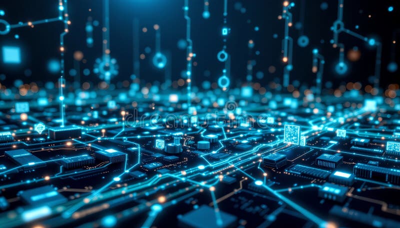 Create an Artistic Representation of a Nighttime Network or Digital ...