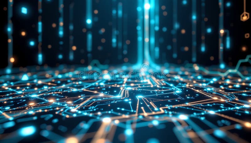 Create an Artistic Representation of a Nighttime Network or Digital ...