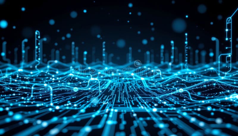 Create an Artistic Representation of a Nighttime Network or Digital ...