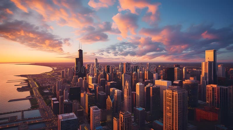 Create an Atmosphere of Chic with Chicago Skyline Photos Stock ...