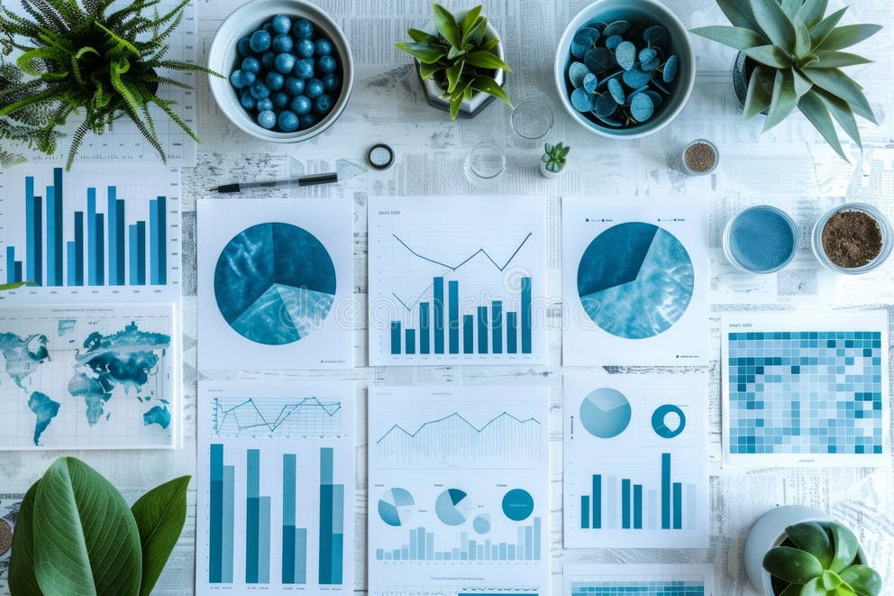 Create Blue Visual Representations for Business Analysis, Presentations ...