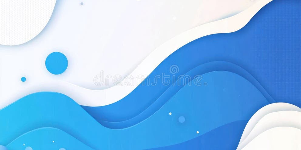 Create a Blue and White Abstract Wallpaper with Wave, Curve and Layer ...