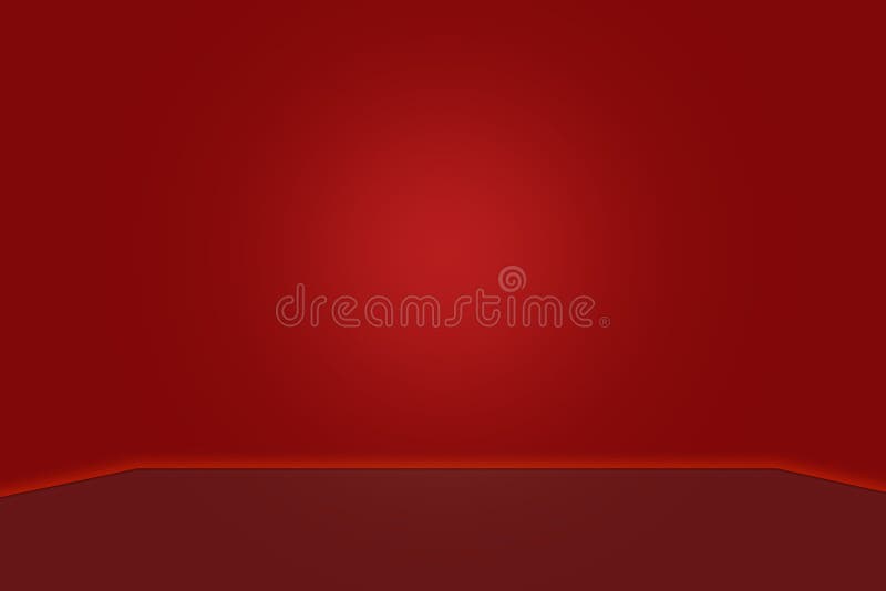 Red Room and Red Wall in an Empty Room with Dark Reddis Floor ...