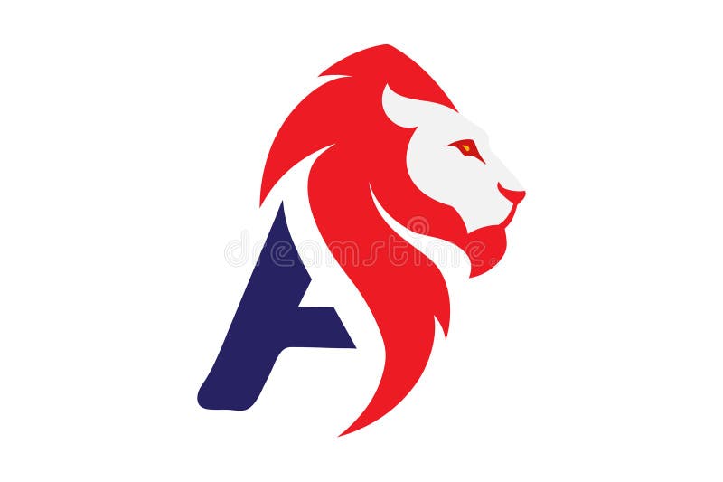 African Lion Emblem a Illustration for Your Design Stock Vector ...