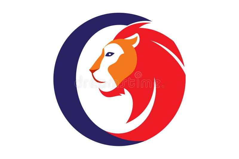 Bold Modern Stylized African Lion O Emblem Design Stock Vector ...