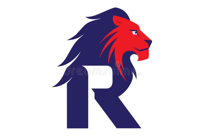 Bold Modern Stylized African Lion R Emblem Design Stock Vector ...