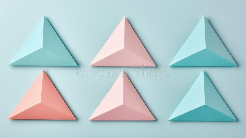 Create a Bold Triangle Pattern Featuring Three Vibrant Hues, Perfect ...