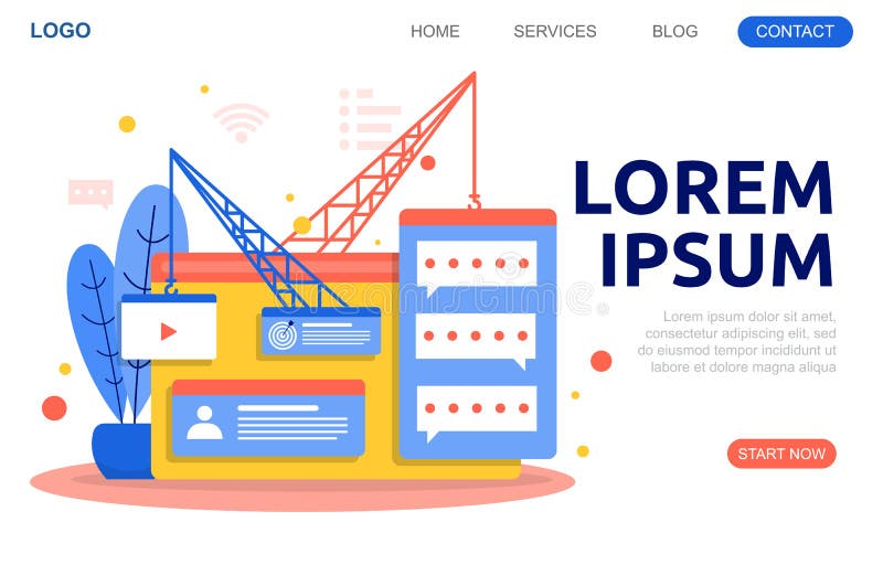 Create Build Website Design Web Page Project Development Illustration ...