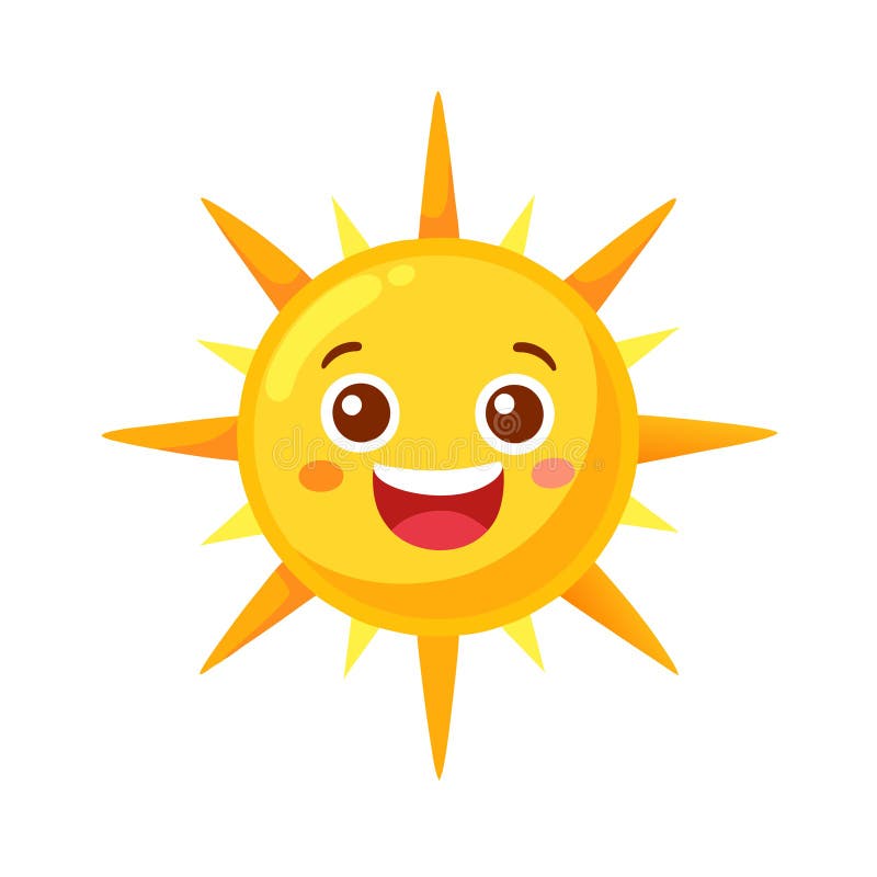 Create Cheerful Sunny the Smiling Sun Character Stock Vector ...