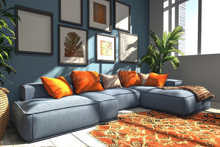 Create a Chic and Inventive Living Room Interior Design, Featuring an ...