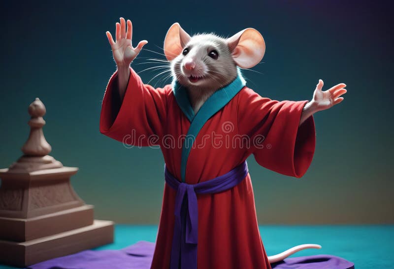 Create a Communist Mouse in a Red Robe Stock Illustration ...