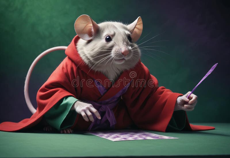 Create a Communist Mouse in a Red Robe Stock Illustration ...