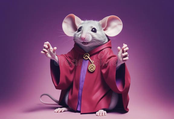 Create a Communist Mouse in a Red Robe Stock Illustration ...