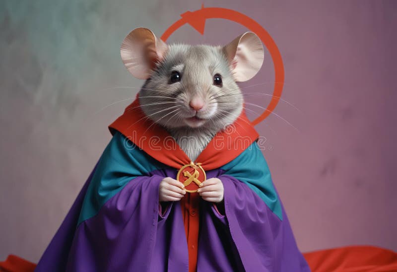 Create a Communist Mouse in a Red Robe Stock Illustration ...